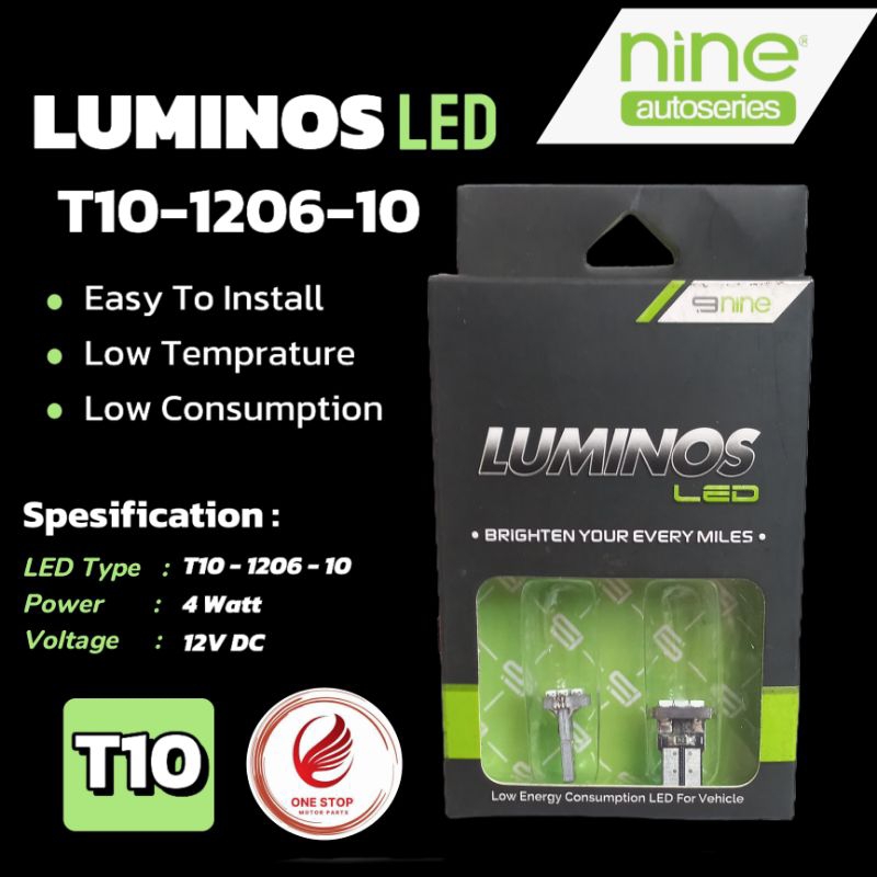 Jual Bohlam Lampu LED Nine Luminosled T10 10 Mata Titik Pipih KM ...