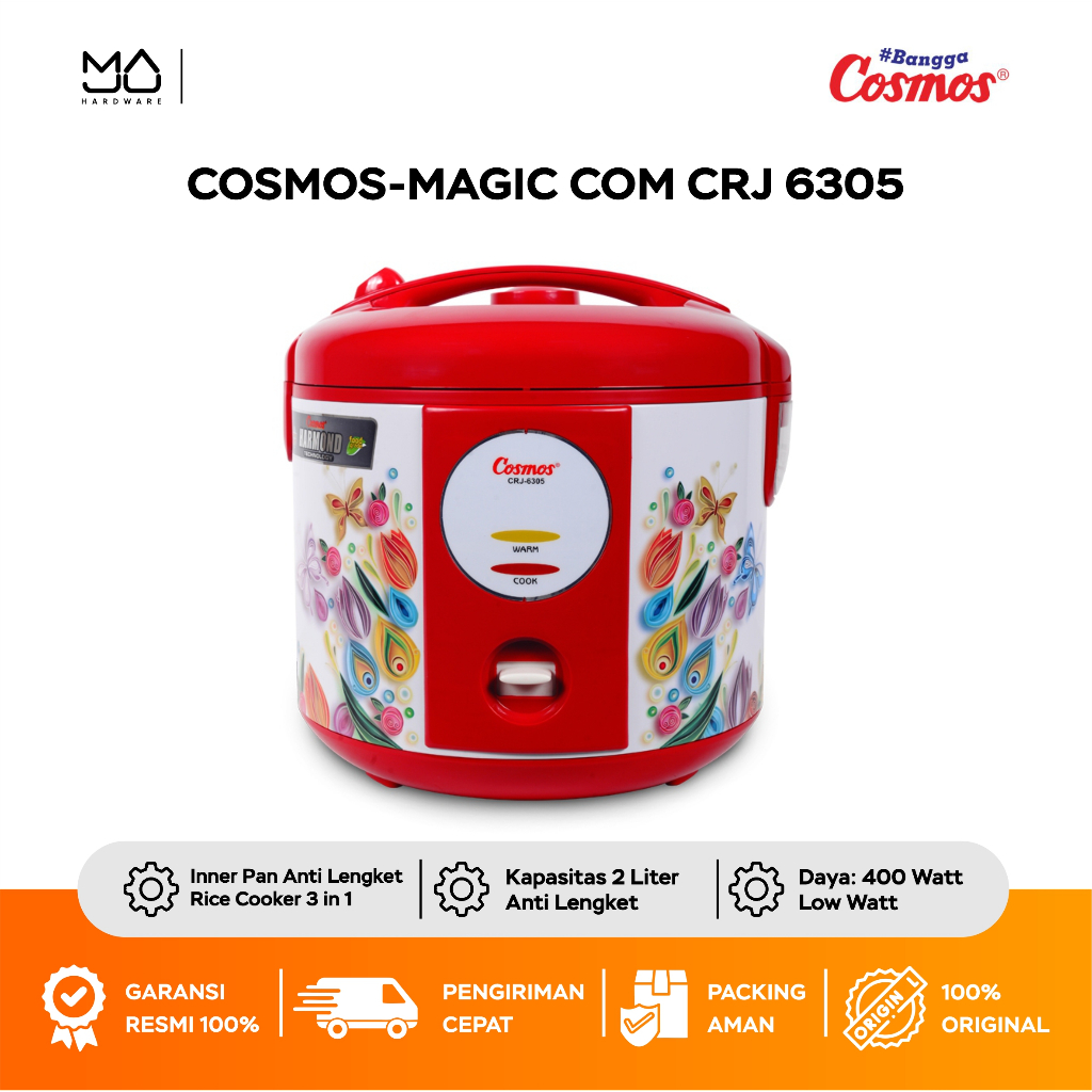Jual Rice Cooker Cosmos Harmond – Rice Cooker 2 L CRJ-6305 - Original ...