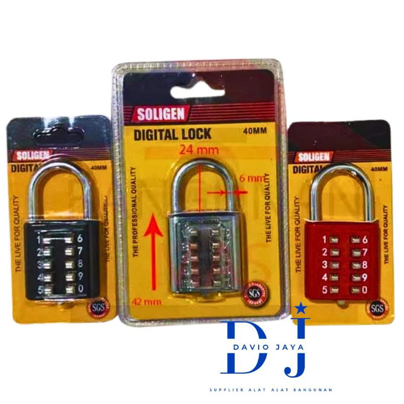 Jual Gembok Digital Soligen / Gembok Koper / Gembok Kode / Digital Lock ...