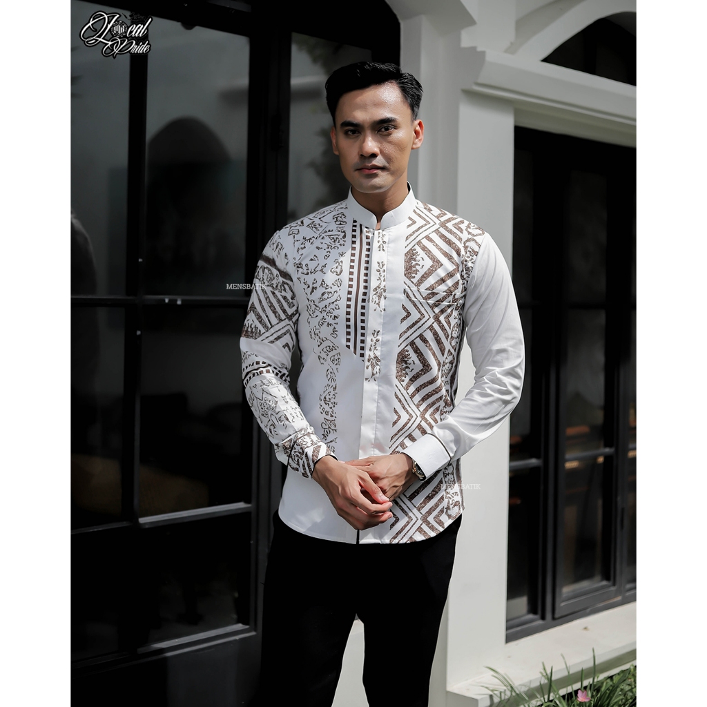 Jual MENSBATIK - ARSHAKA KOKO - koko pria - batik slimfit - kemeja koko ...