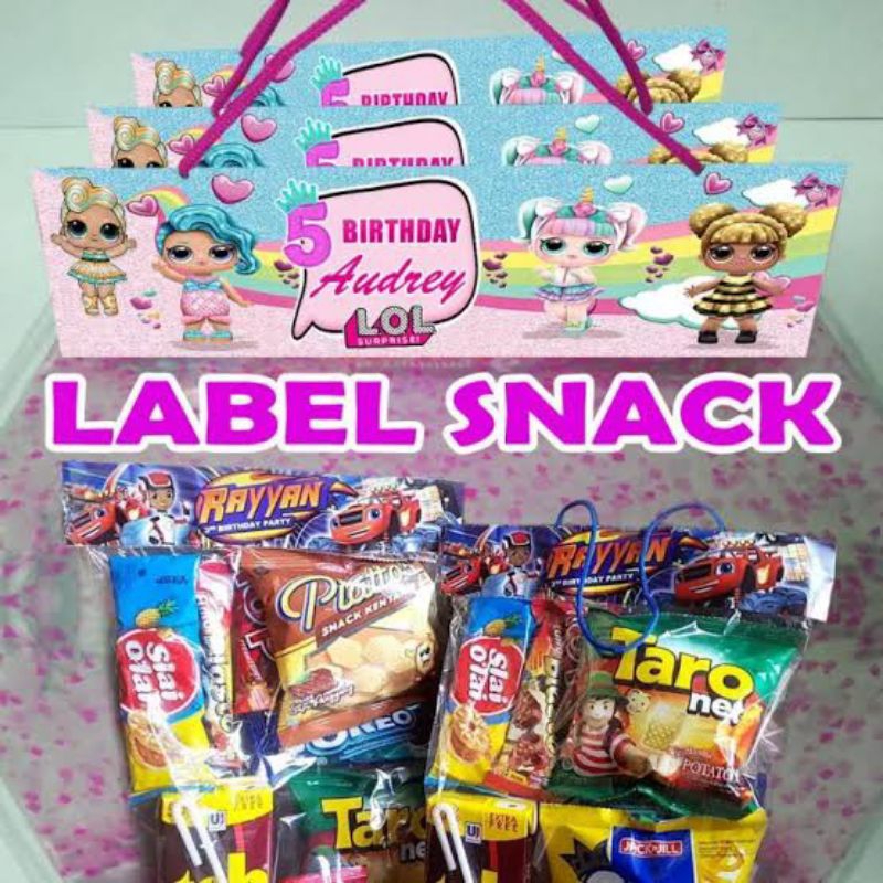Jual LABEL SNACK CUSTOM | Shopee Indonesia
