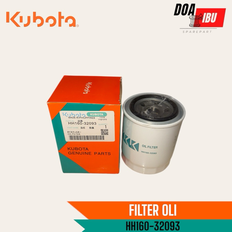 Jual Filter Oli / Oil Filter HH160-32093 KUBOTA D905, V1305 | Shopee ...