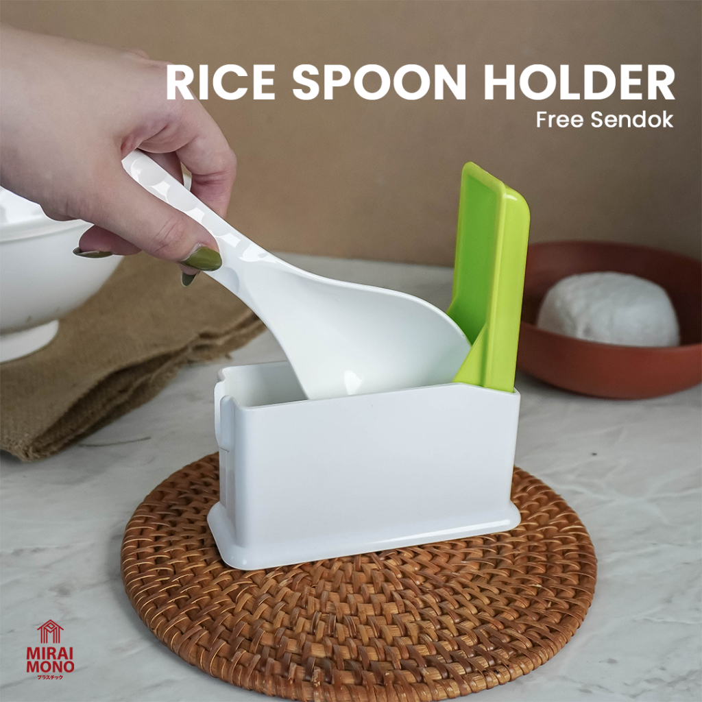 Jual [ MIRAI ] Rice Spoon Holder + FREE Rice Spoon / TEMPAT CENTONG ...
