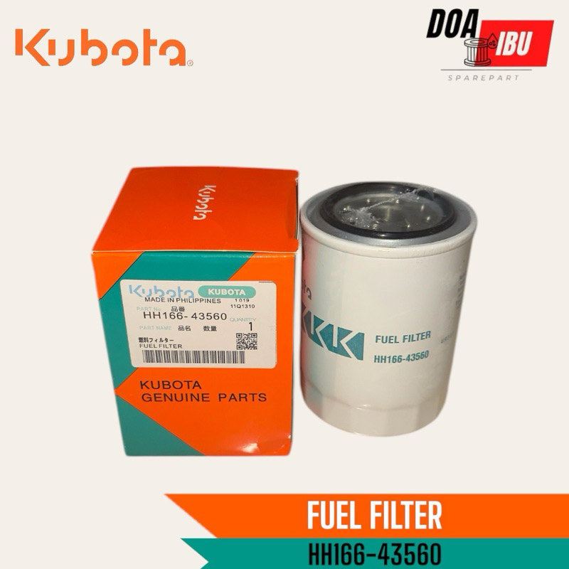 Jual Filter Solar / Fuel Filter HH166-43560 KUBOTA V3300, M9540,V2607 ...