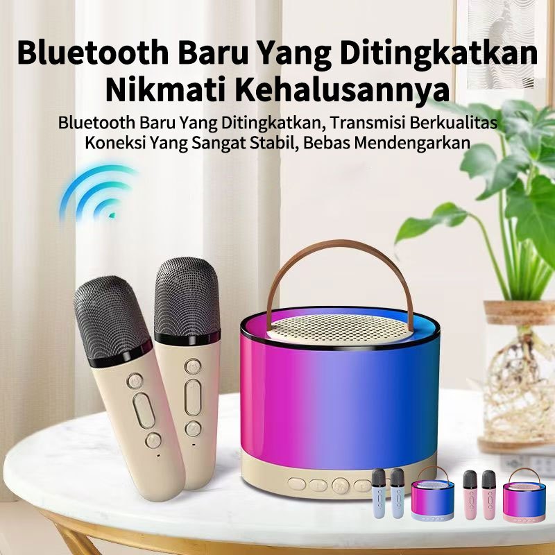 Jual K52 Speaker Bluetooth Karaoke Mini Speaker Microphone Karaoke ...
