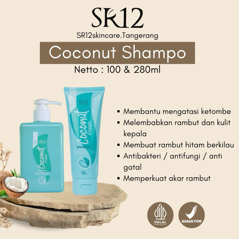Jual SR12 Coconut Fresh Shampo Anti Ketombe Sampo Minyak Kelapa Rambut Lepek Hitam Berkilau ...