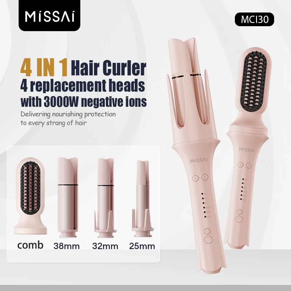 Jual Missai 4 in 1 Rambut penjepit dan hair straigthener 4 kepala ...