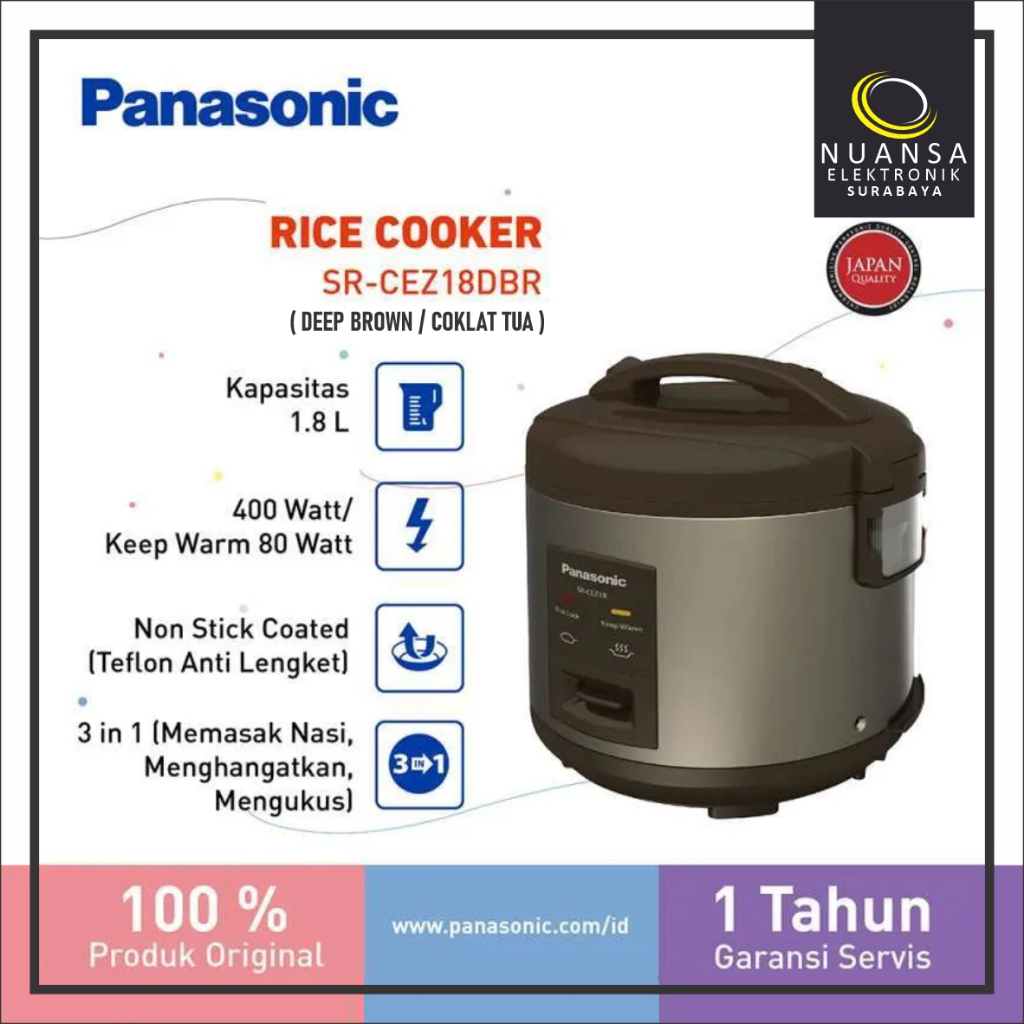 Jual PANASONIC SR-CEZ18 / SR CEZ18 Rice Cooker 1.8 L - Magic Com ...
