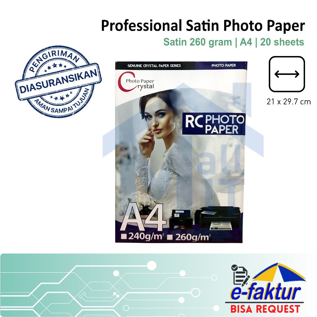 Jual MALLIT PROFESSIONAL Kertas Foto Professional Satin Photo Paper ...