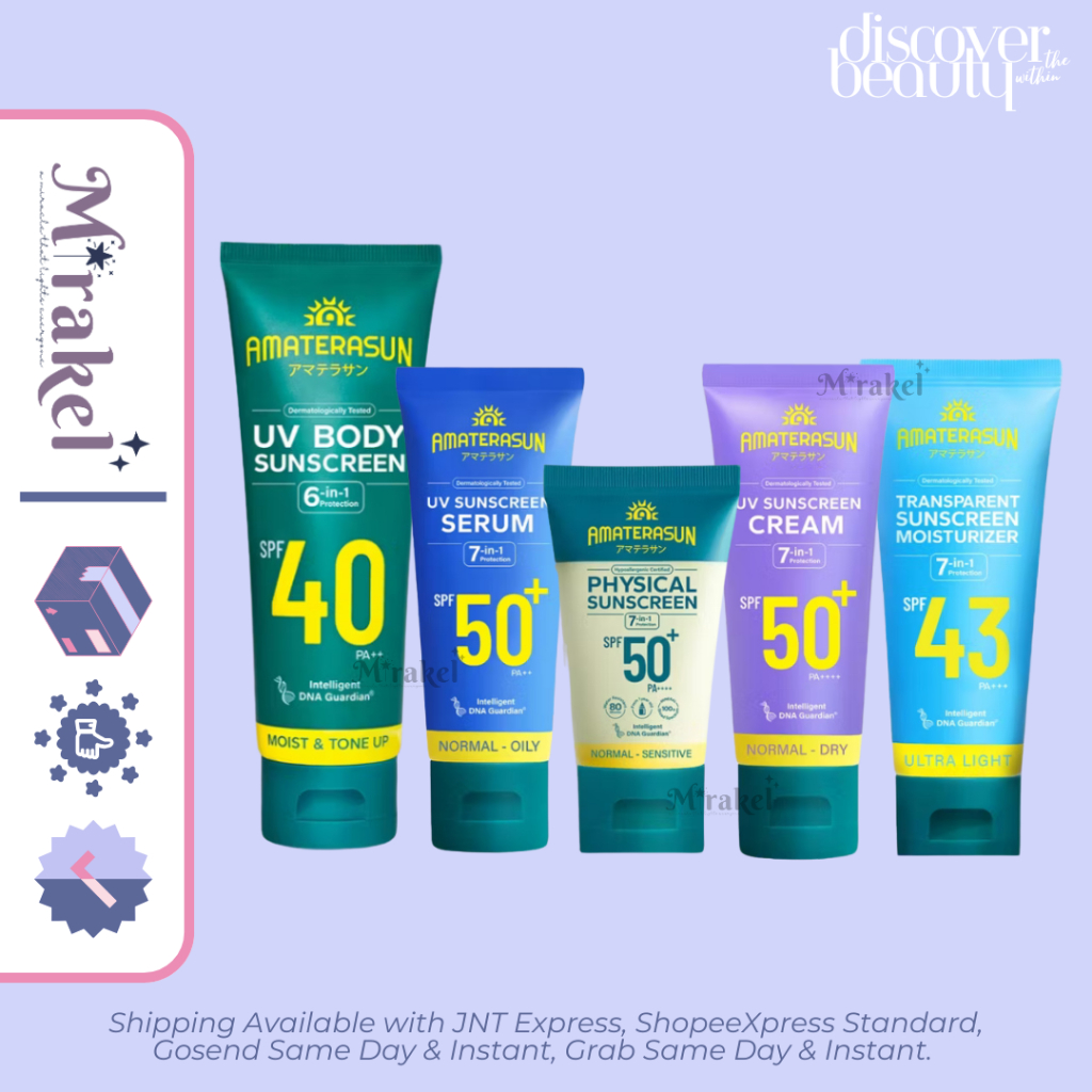 Jual Amaterasun UV Sunscreen Series | Physical | Serum | Cream ...