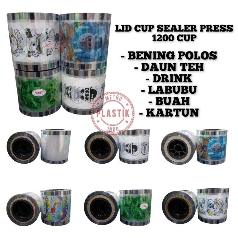 Jual Plastik Roll Lid Cup Sealer Press 1200 Cup / Seal Cup Motif Drink ...