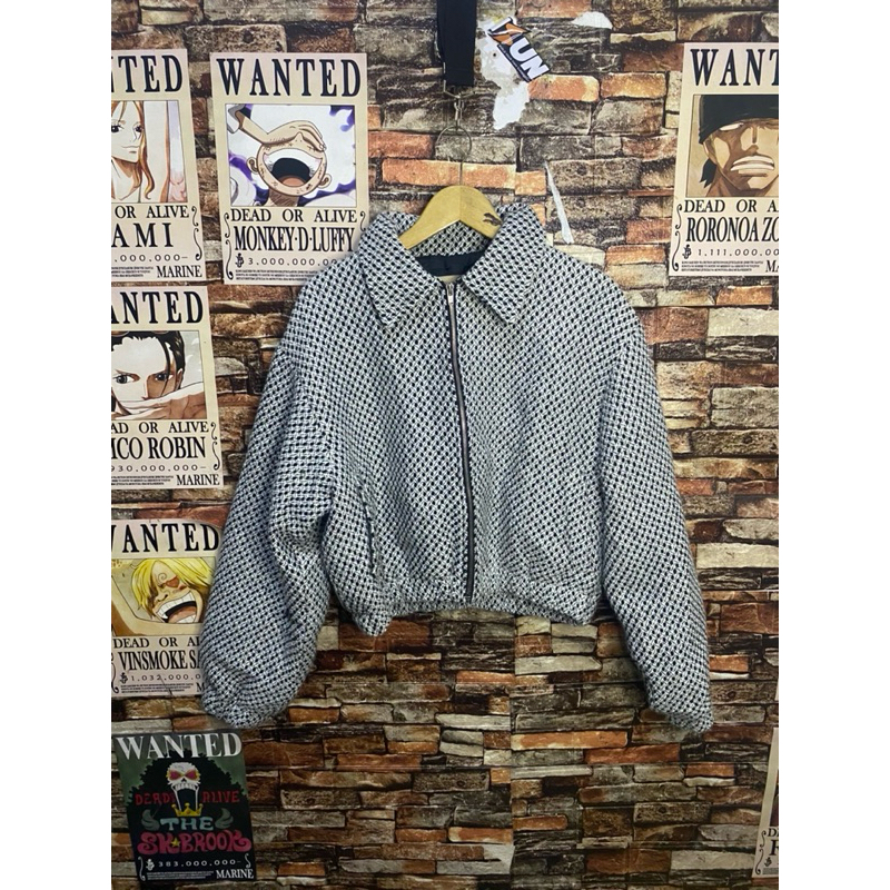 Jual Matin kim tweed short jumper original | Shopee Indonesia