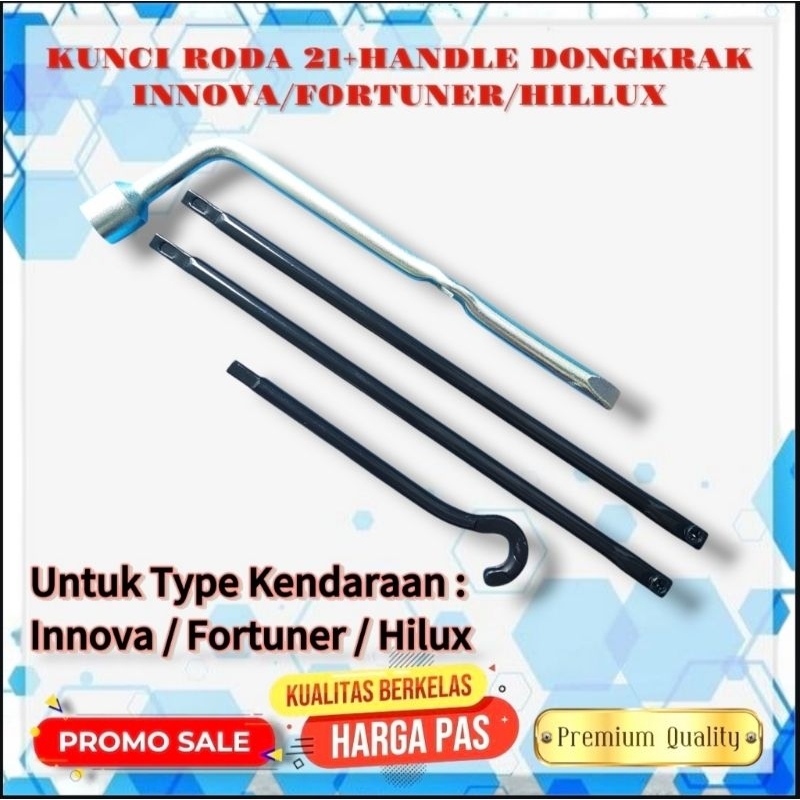 Jual KUNCI RODA UKURAN 21 MM + HANDLE DONGKRAK KUALITAS TERBAIK MOBIL ...