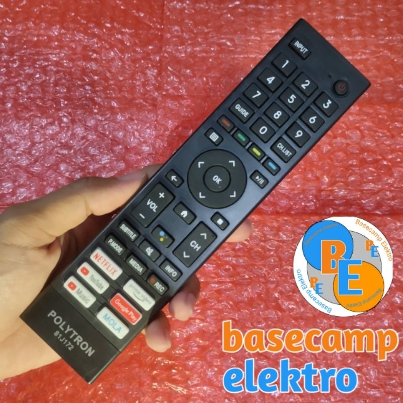Jual Remote TV POLYTRON Android TV 81J172 81J208 81J232 81J264 81J457 ...