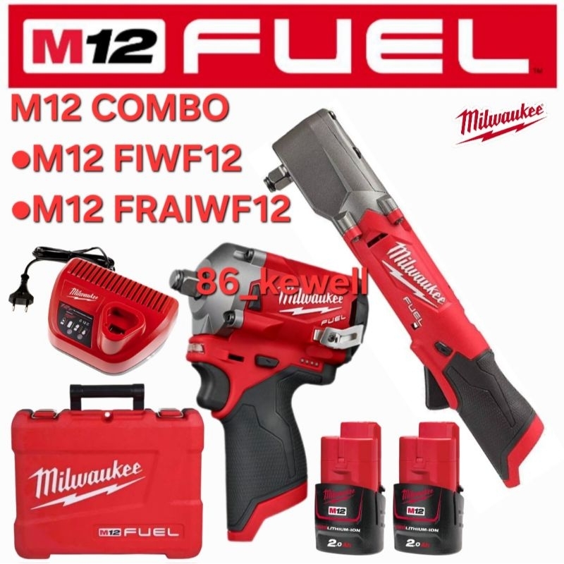 Jual Impact Wrench Milwaukee M12 FIWF12 / Righ angle FRAIWF12 / COMBO ...