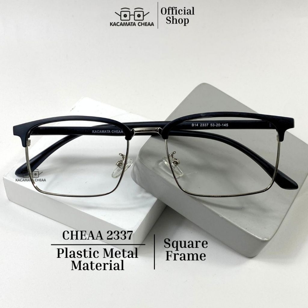 Jual KacamataCheaa Frame Kotak Besi Terbaru CHEAA 2337 | Shopee Indonesia