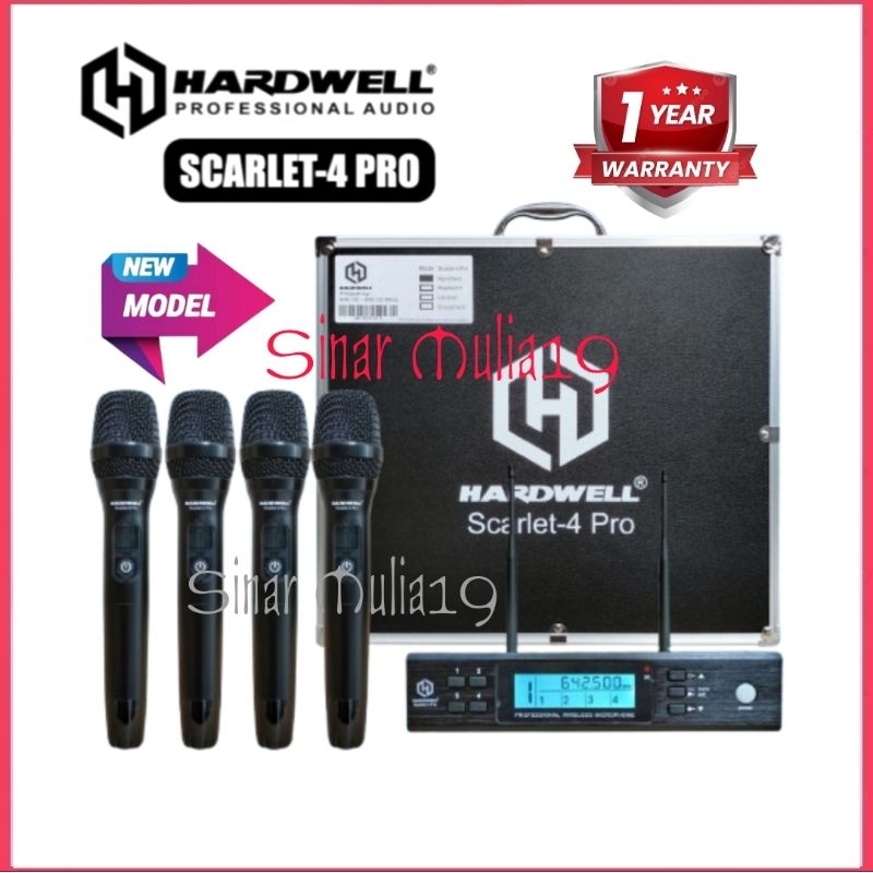 Jual Mic Wireless 4 Channel Hardwell Scarlet 4 Pro Original 4 Unit ...