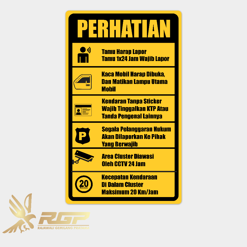 Jual Rambu Himbauan Masuk Perumahan Ukuran 100x60cm - Plat Alumunium ...