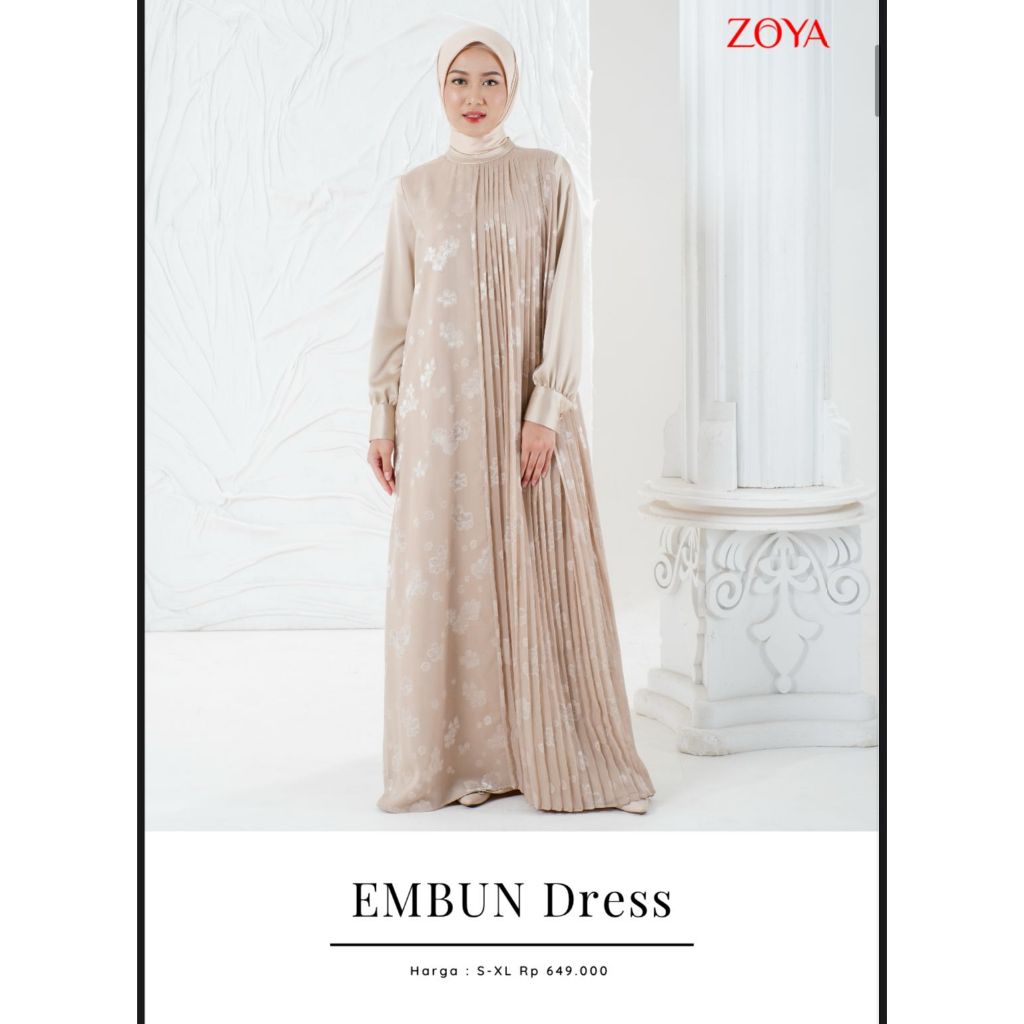 Jual GAMIS MUSLIM WANITA - EMBUN DRESS - DRESS ZOYA - KOLEKSI LEBARAN ...