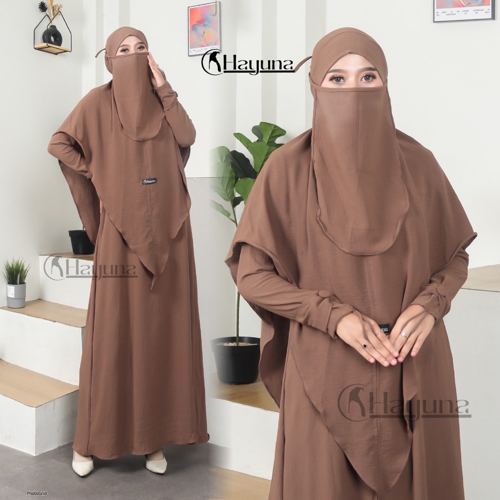 Jual HAYUNA-GAMIS ALYA SATU SET GAMIS DAN HIJAB FREE ( CADAR TALI ...