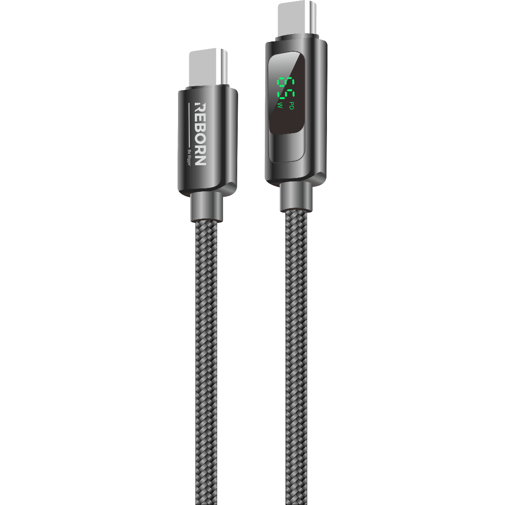 Jual Reborn USB Cable Data RPD-C65 1M C to C Fast Charging 65 Watt ...