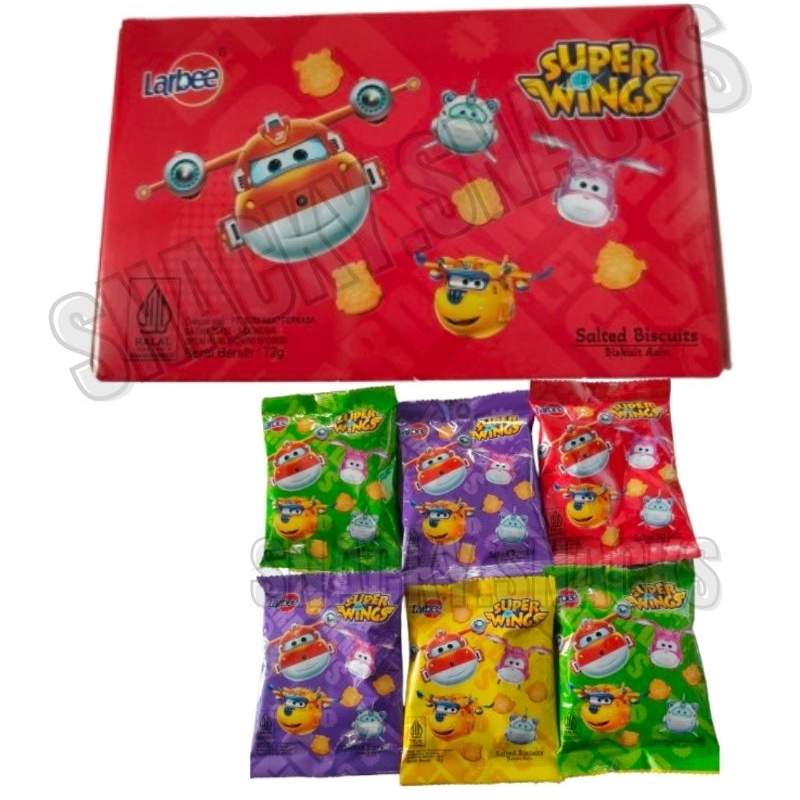 Jual Larbee Super Wings Salted Biscuits isi 6 | Shopee Indonesia
