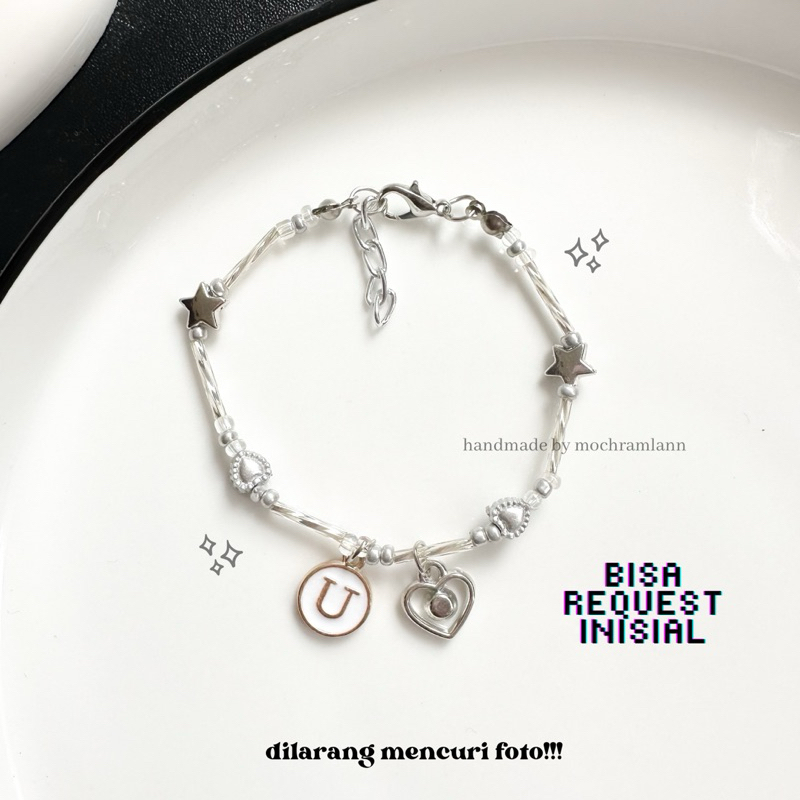 Jual Sparkling Initial Bracelet | Bisa Pilih Huruf | Gelang Inisial ...