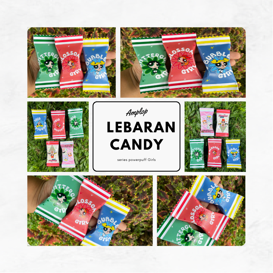Jual (5 pcs ) Amplop Permen Lebaran edisi POWERPUFFGIRLS Lucu dan unik ...