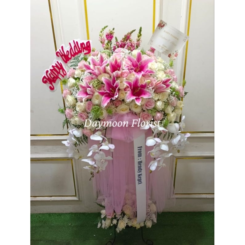 Jual [FREE ONGKIR] Rangkaian Bunga Segar Standing Flower / Tinggi 180 ...