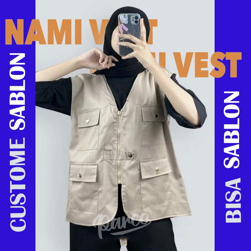 Jual Nami Vest Rompi SABLON CUSTOM - ROMPI tactical BISA SABLON - rompi Lapangan tactical Pria ...