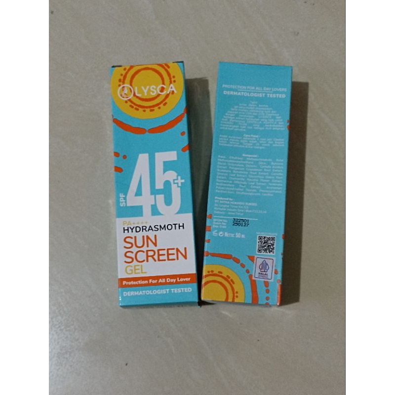 Jual Lysca Hydrasmooth Sunscreen Gel SPF 45+ PA+++ ( Preloved) | Shopee ...