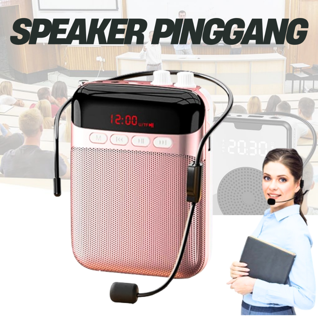 Jual BARU TaffSTUDIO Speaker Pinggang Bluetooth Untuk Guru Pemandu Wisata Bluetooth LED ...