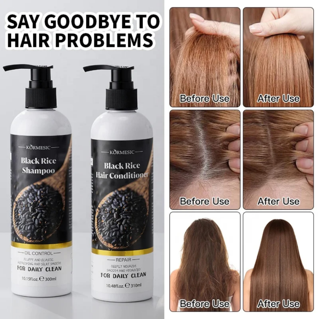 Jual Kormesic Black Rice 300 ML Hair Shampoo & Conditioner For Daily ...