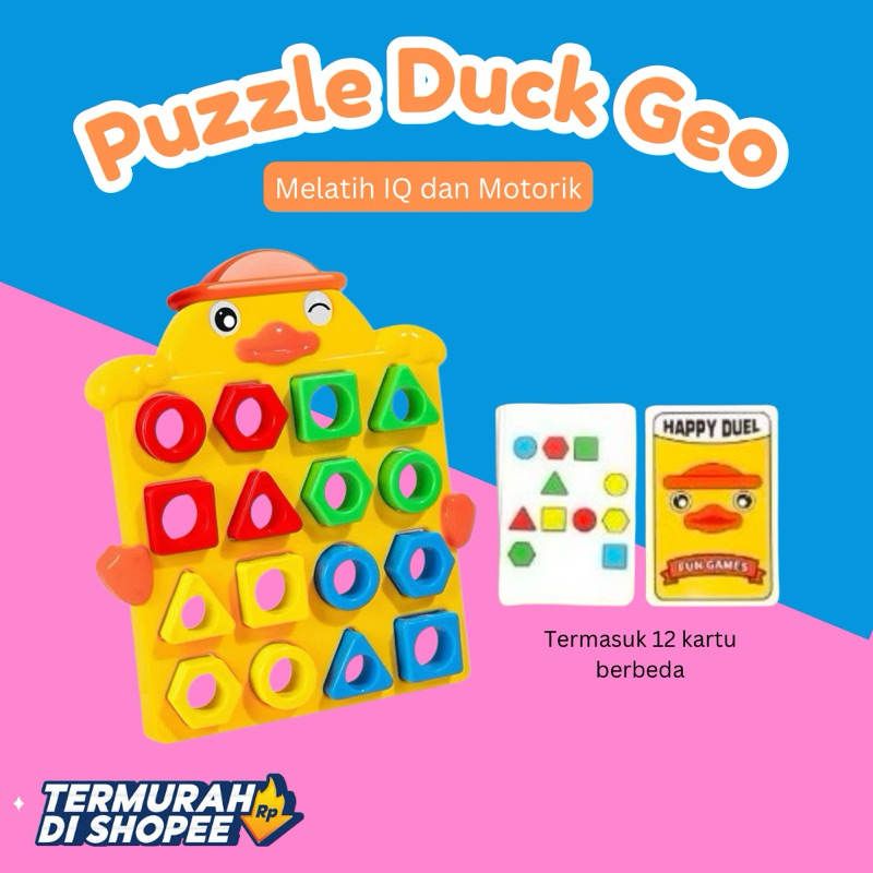 Jual Mainan PUZZLE GEO DUCK puzzle bentuk bebek / Matching Puzzle ...