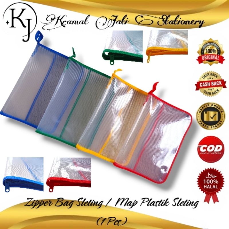 Jual Zipper Bag Sleting/Map Plastik Sleting Folio (1 Pcs) | Shopee ...