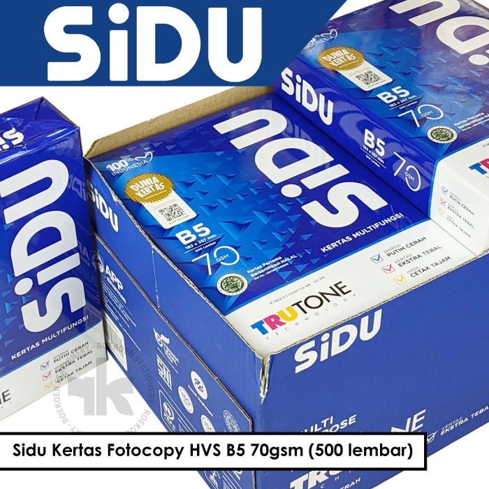 Jual Kertas Fotocopy Print HVS Sidu B5 70 gsm | Shopee Indonesia