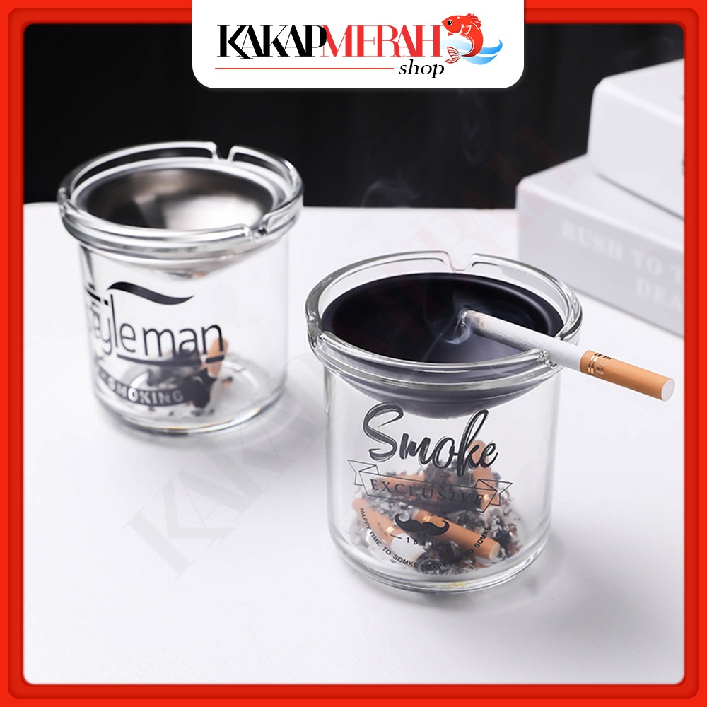Jual Asbak Kaca Transparan Tempat Pembuangan Abu Rokok Dengan Funnel ...