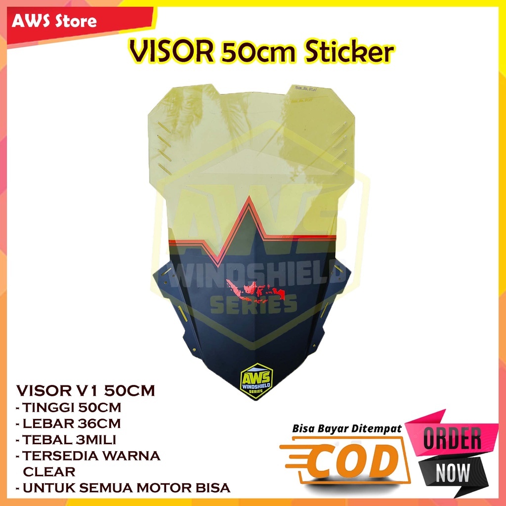 Jual Visor 50cm universal sticker windshield 50cm sticker | Shopee ...