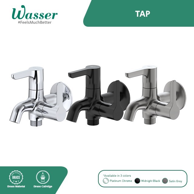 Jual Wasser Wall Tap TLX-020 / Keran Tembok 2 Cabang Air Dingin | Shopee Indonesia