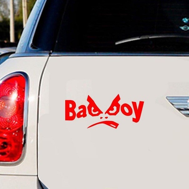 Jual Stiker Unik Lucu Kaca Body Mobil Cutting Sticker Bad Boy | Shopee ...