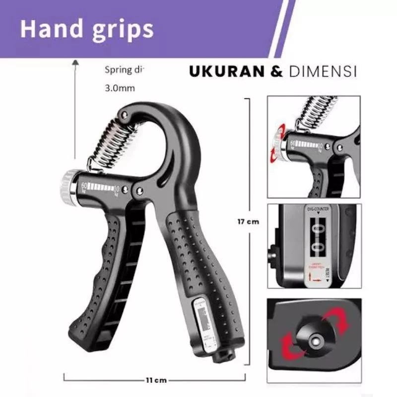 Jual ALAT OLAHRAGA OTOT TANGAN HAND GRIP ORIGINAL / HANDGRIP ADJUSTABLE ...