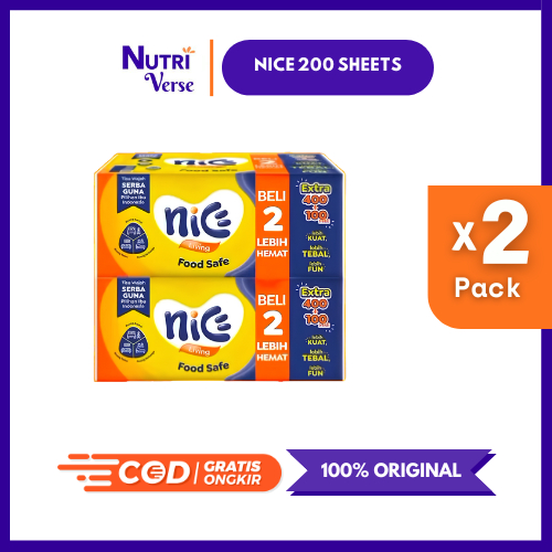 Jual 2 Pack Tisu NICE 1000 Helai Facial Tissue | Banded 2 Ply-200 ...