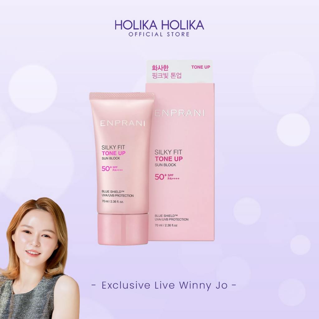 Jual Holika Holika Enprani Silky Fit Sun Block SPF 50+ PA++++ | Hybrid ...