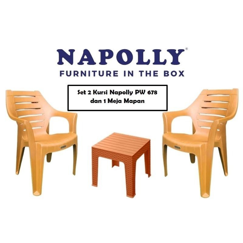 Jual Napolly Set Kursi Napolis PW 678 dan Meja Mapa | Shopee Indonesia