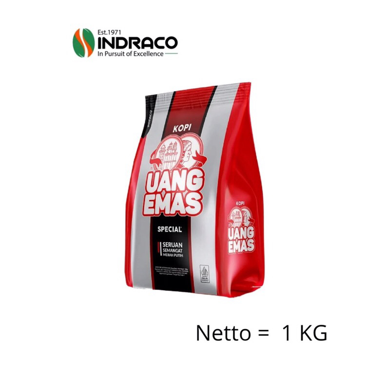 Jual kopi uang emas kemasan 1kg / 1000gr kopi bubuk | Shopee Indonesia