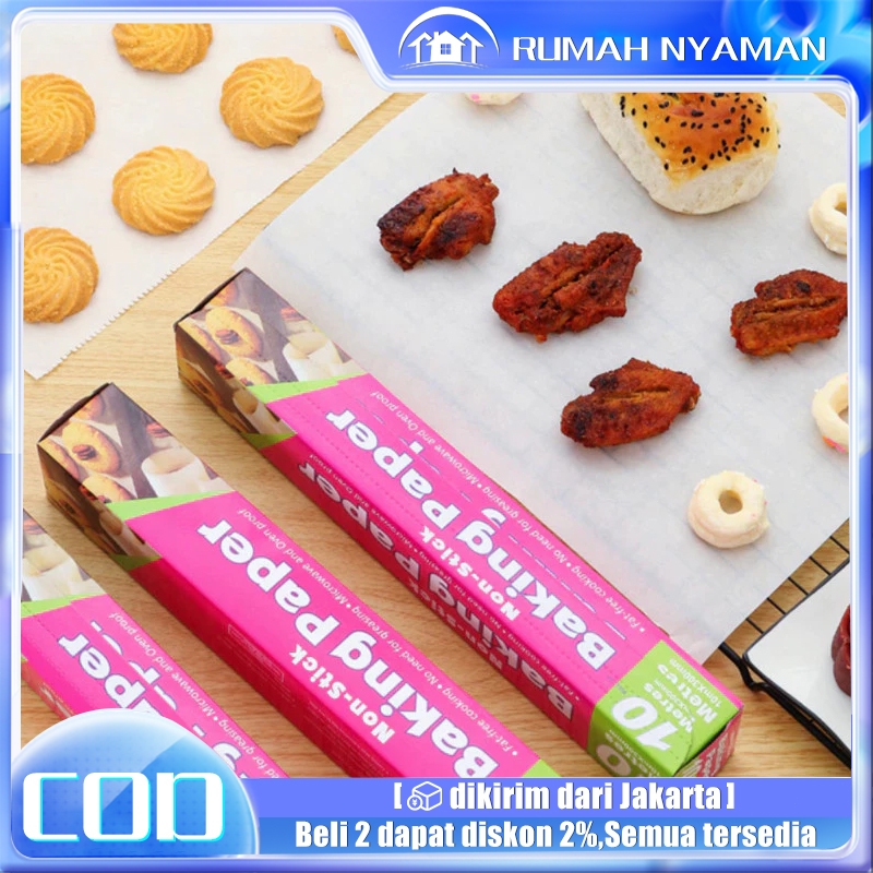 Jual 50M Kertas Roti / Baking Paper / Alas Roti Non-Stick / Kertas ...