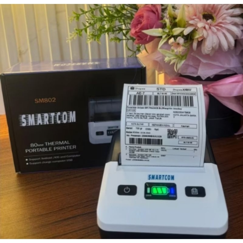 Jual SMARTCOM Printer Thermal bluetooth 80mm with baterai | Shopee ...