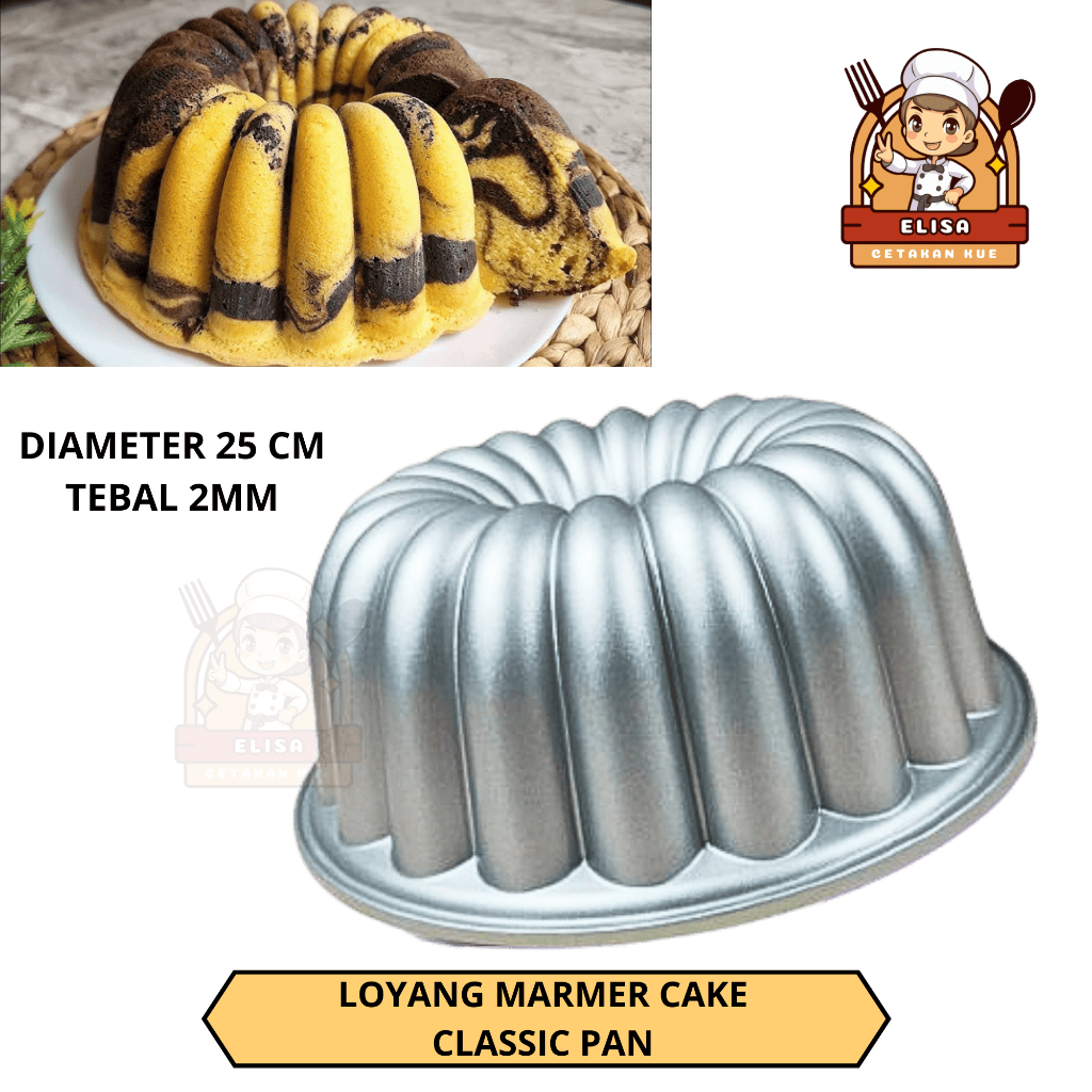 Jual LOYANG MARMER BROWNIES CAKE LOYANG BOLU MARMER SULTAN CLASSIC PAN ...