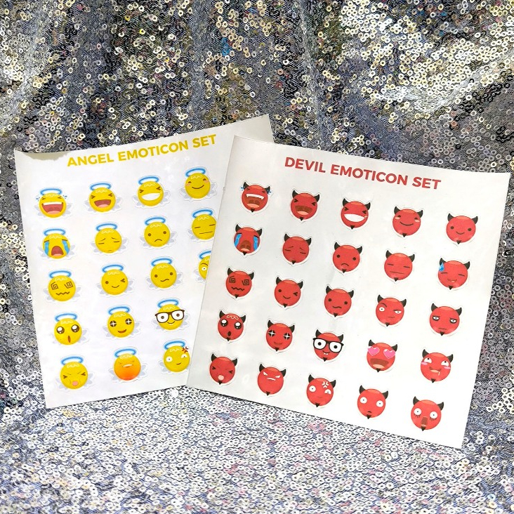 Jual Stiker ANGEL DEMON Emoticon Kalkir / Translucent / Vellum for ...