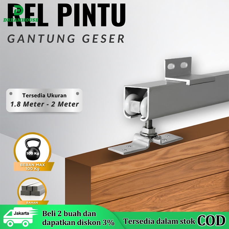 Jual Rel Pintu Geser Rel Pintu Sliding 160cm - 200cm VINCITORY | Rel ...
